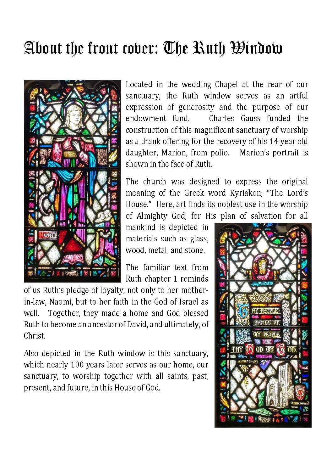 PURPOSE - Historic Trinity