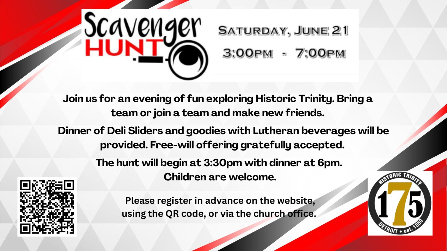 SCAVENGER HUNT - Historic Trinity
